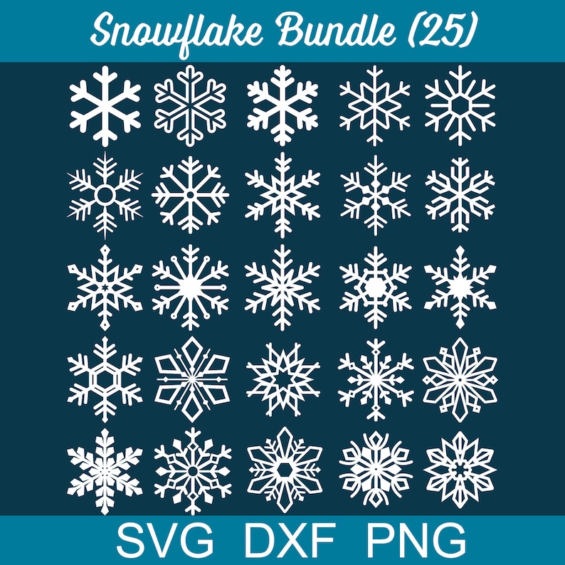 Snowflake SVG Bundle Snowflakes for Digital Download Winter - Etsy