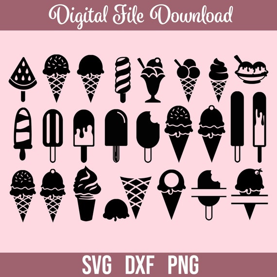 Ice Cream SVG Bundle Sundae Svg Files for Digital Download - Etsy