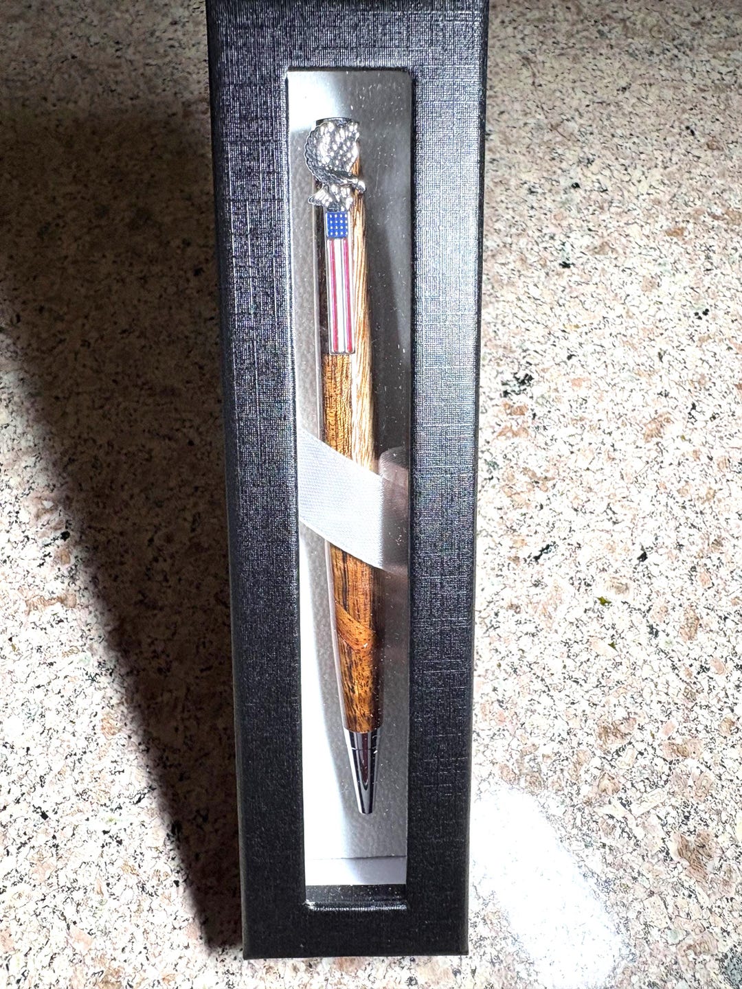Handmade Wood Koa Pen With Eagle Flag Clip - Etsy