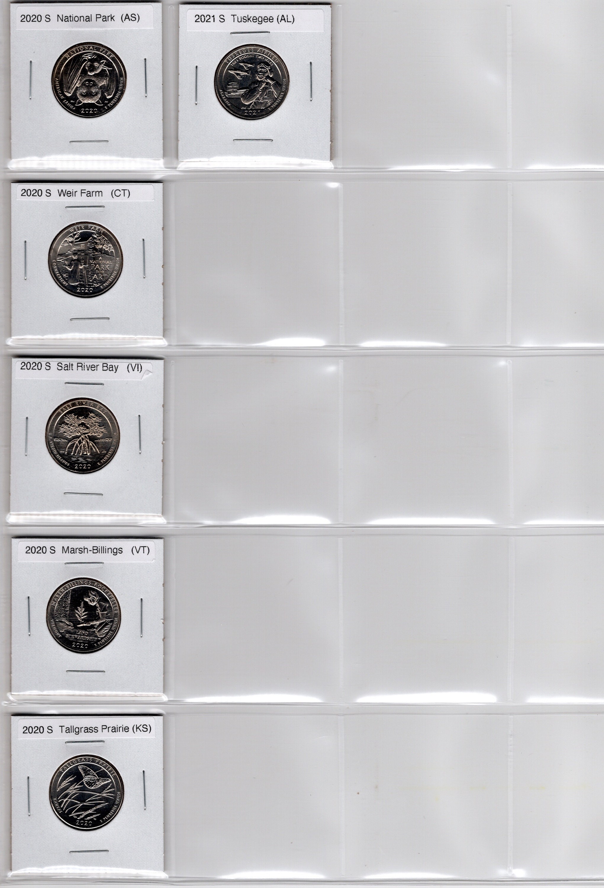 2010 - 2021 158 Quarter National Park PDS Complete Uncirculated Set in ...