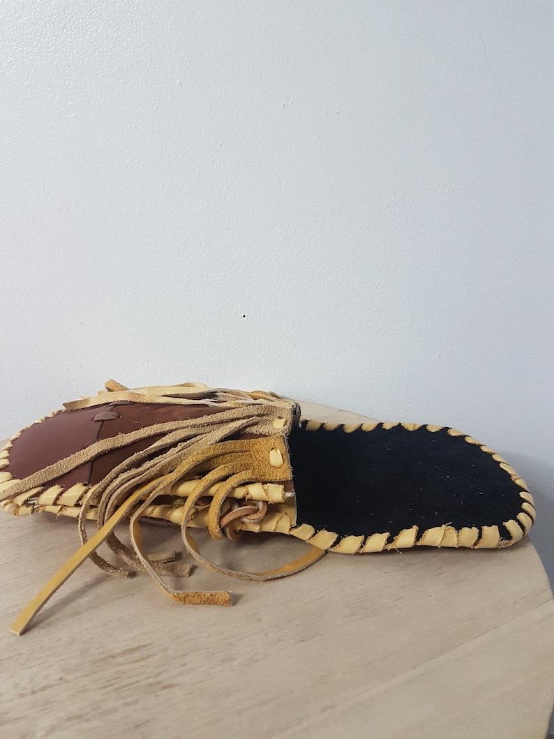 Vintage Leather Fringed Inuit Medicine Bag Set of 2, Made in Canada ...