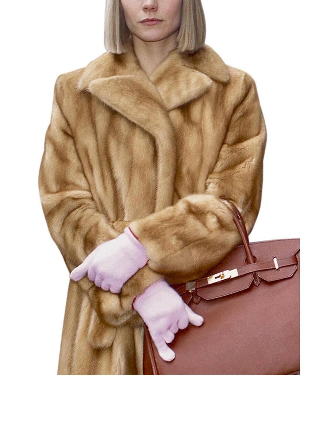 Margot Tenenbaum Style Fur Coat, Vintage Mink Fur Coat, Luxurious Light ...