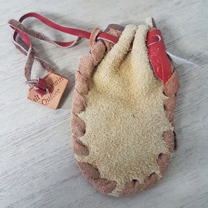 Vintage Leather Fringed Inuit Medicine Bag Set of 2, Made in Canada ...