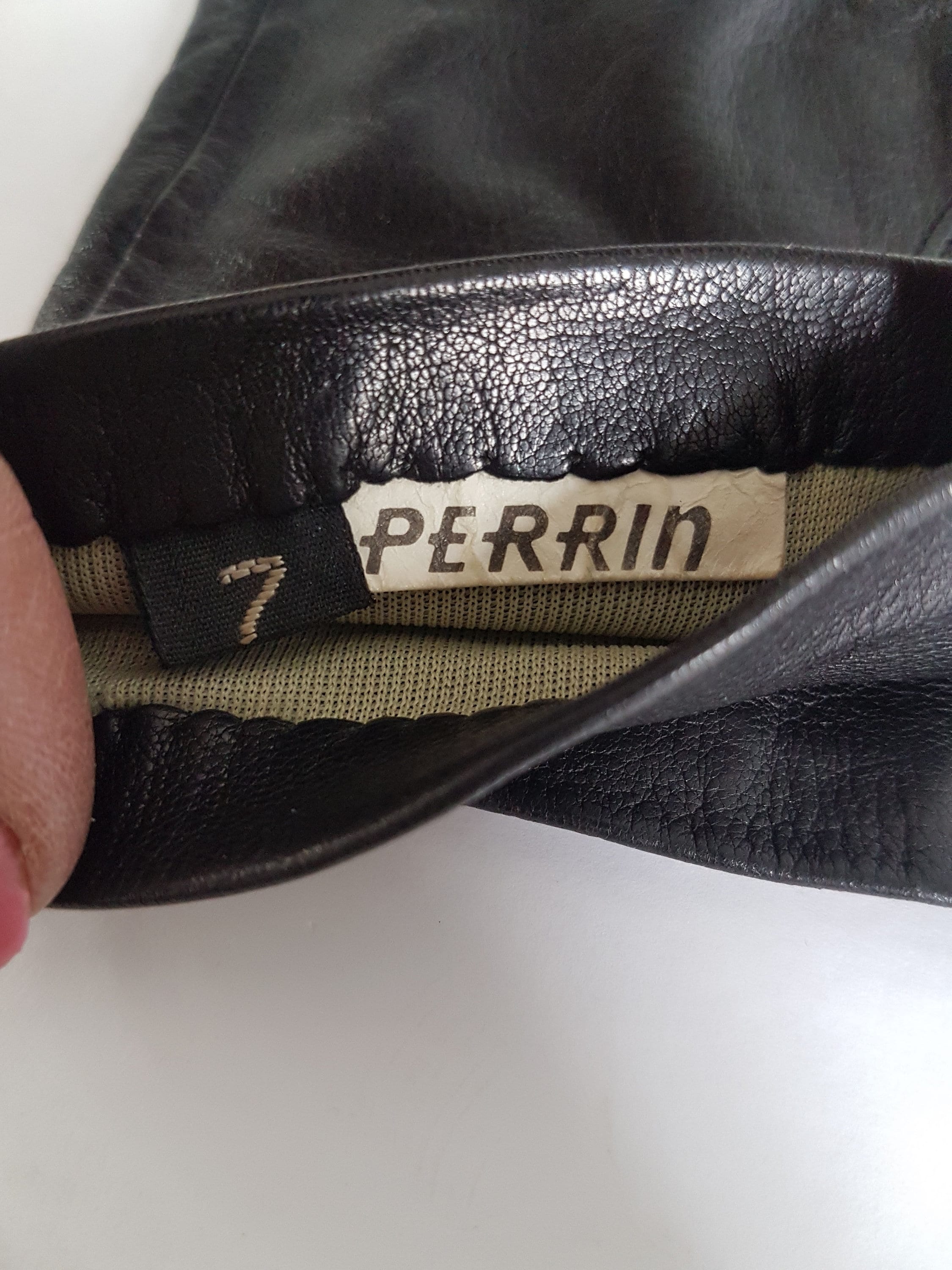 Vintage Black Leather Driving Glove Black Leather Gloves Leather Warm Gloves Vintage Black ...