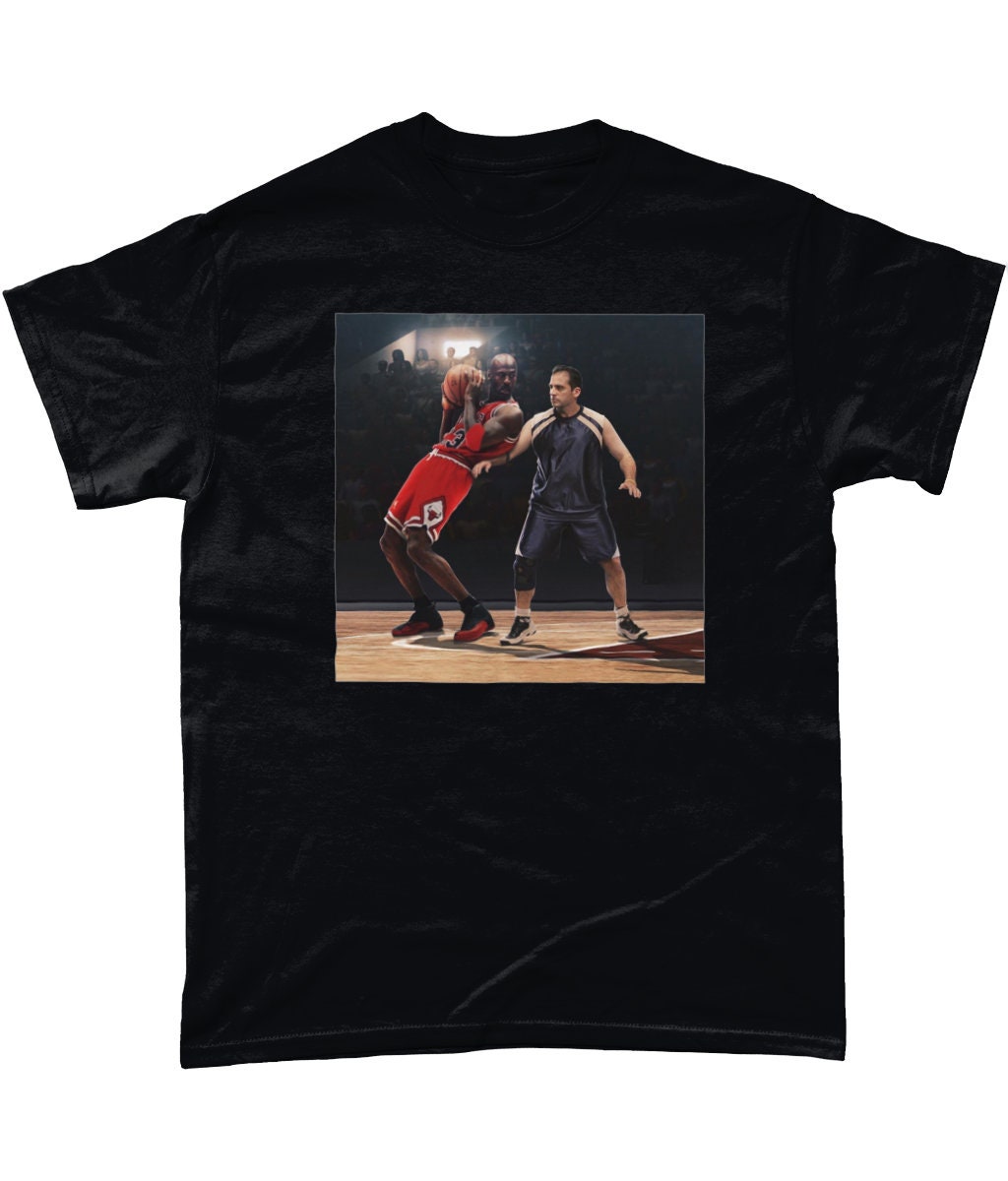 Jordan X Michael Scott Basketball White Graphic Vintage-style T-shirt ...