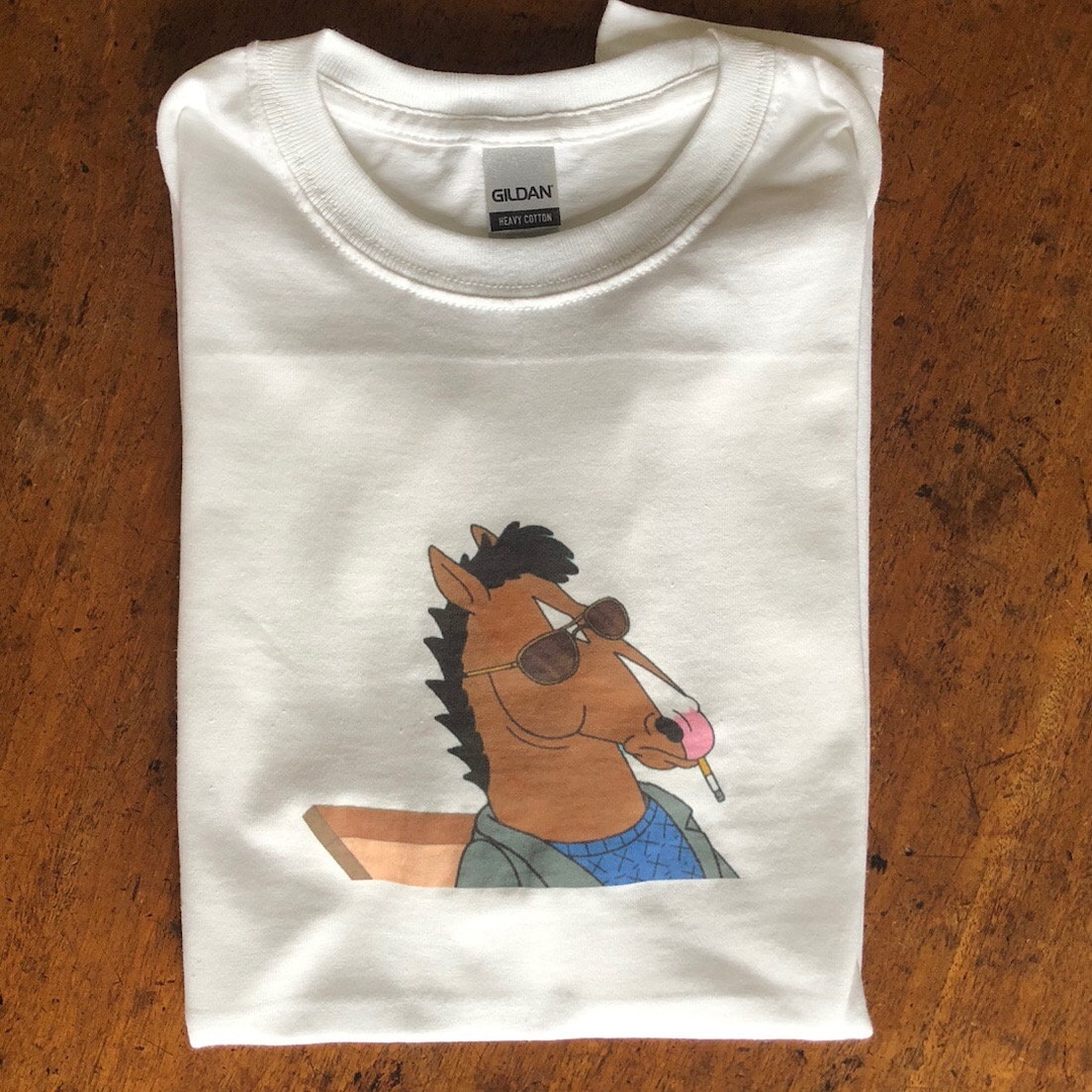 Bojack Horseman Smoking White Graphic Vintage-style T-shirt (unisex) - Etsy