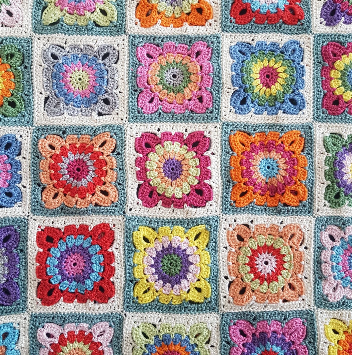 Spring Flower Granny Square Digital Crochet Pattern - Etsy