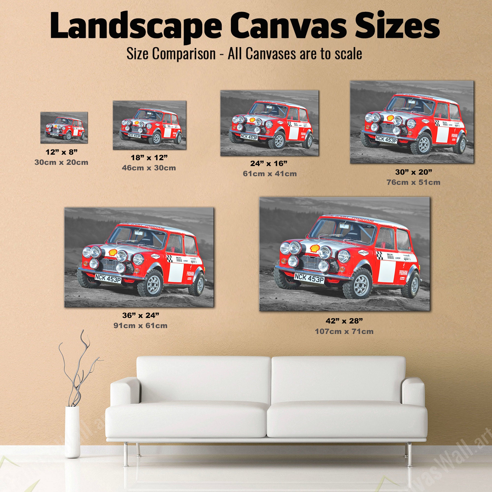 Classic MINI COOPER S Rally Car Canvas Print or Poster Box - Etsy
