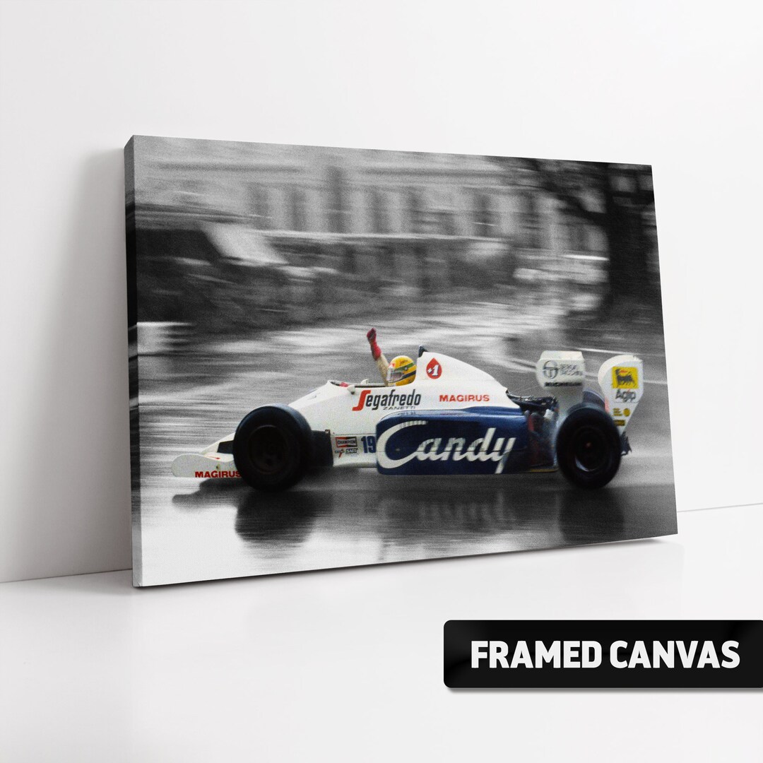 AYRTON Senna's First Podium 1984 Monaco GP Toleman F1 | Canvas Print ...