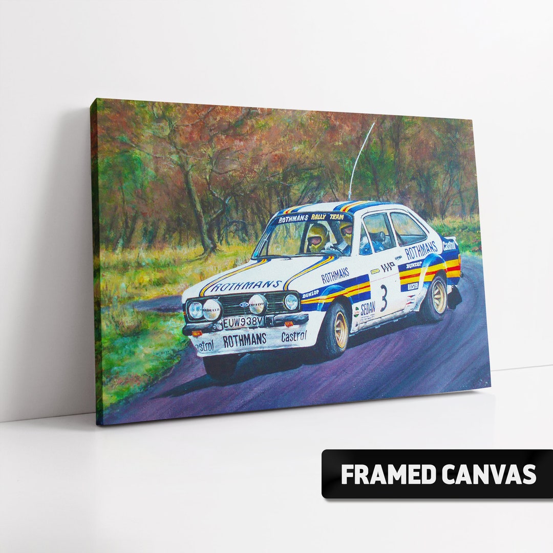 Ford Escort Mk2 Epynt Rothmans Rally Team Canvas Print box Framed ...