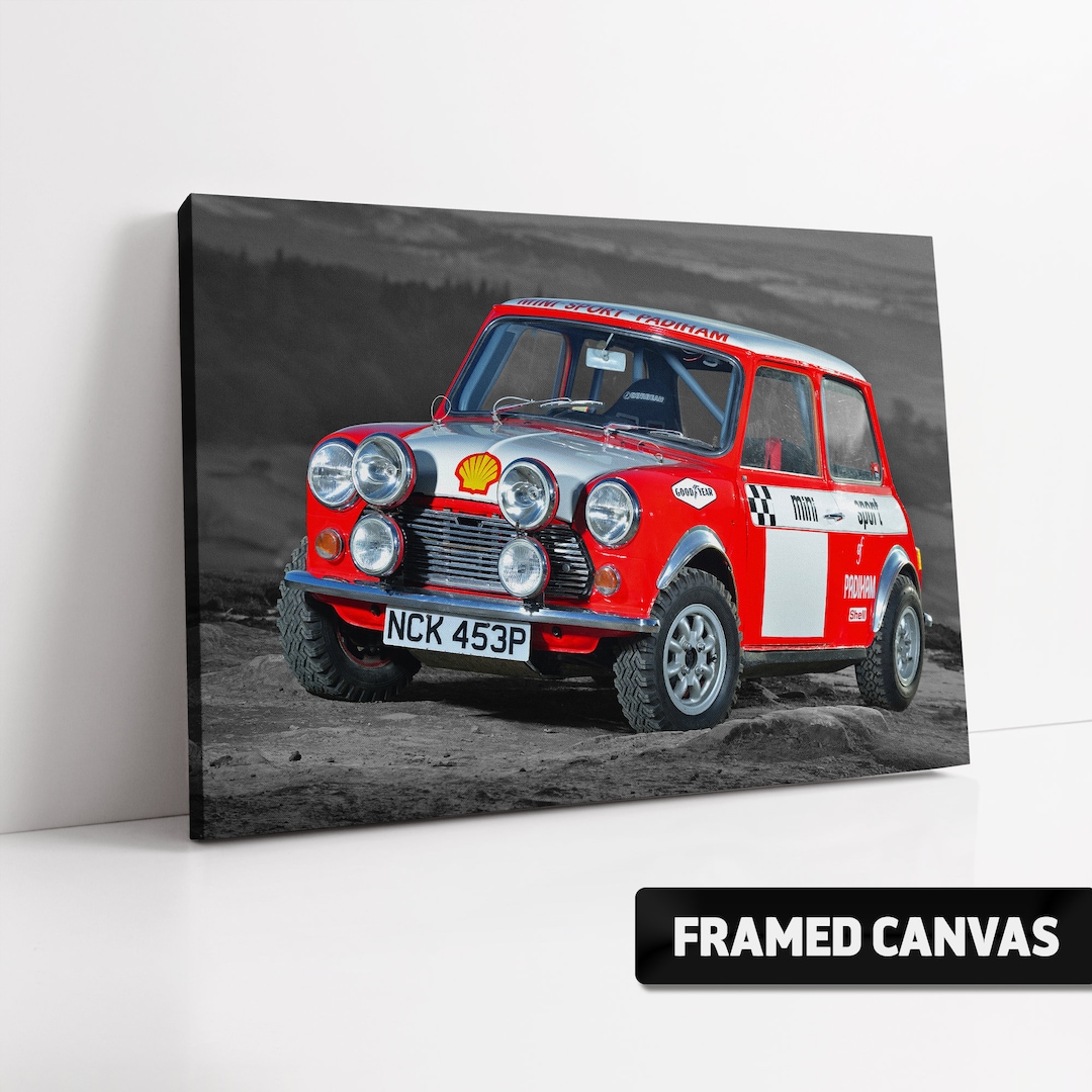 Classic MINI COOPER S Rally Car Canvas Print or Poster | Box Framed ...