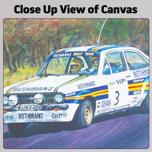 Ford Escort Mk2 Epynt Rothmans Rally Team Canvas Print box Framed ...
