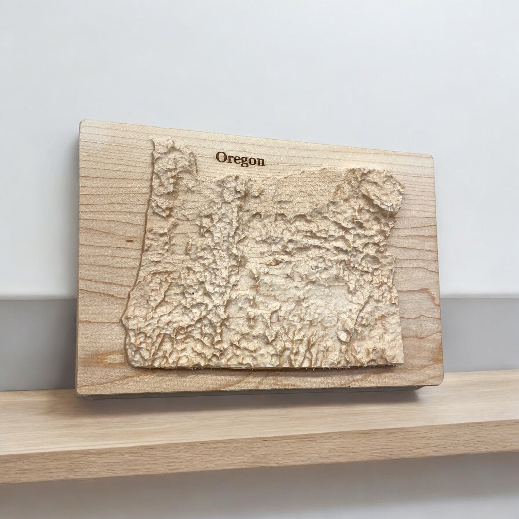 Oregon Map Wood Carved Relief Map 3D Topographic Wooden Map Unique ...