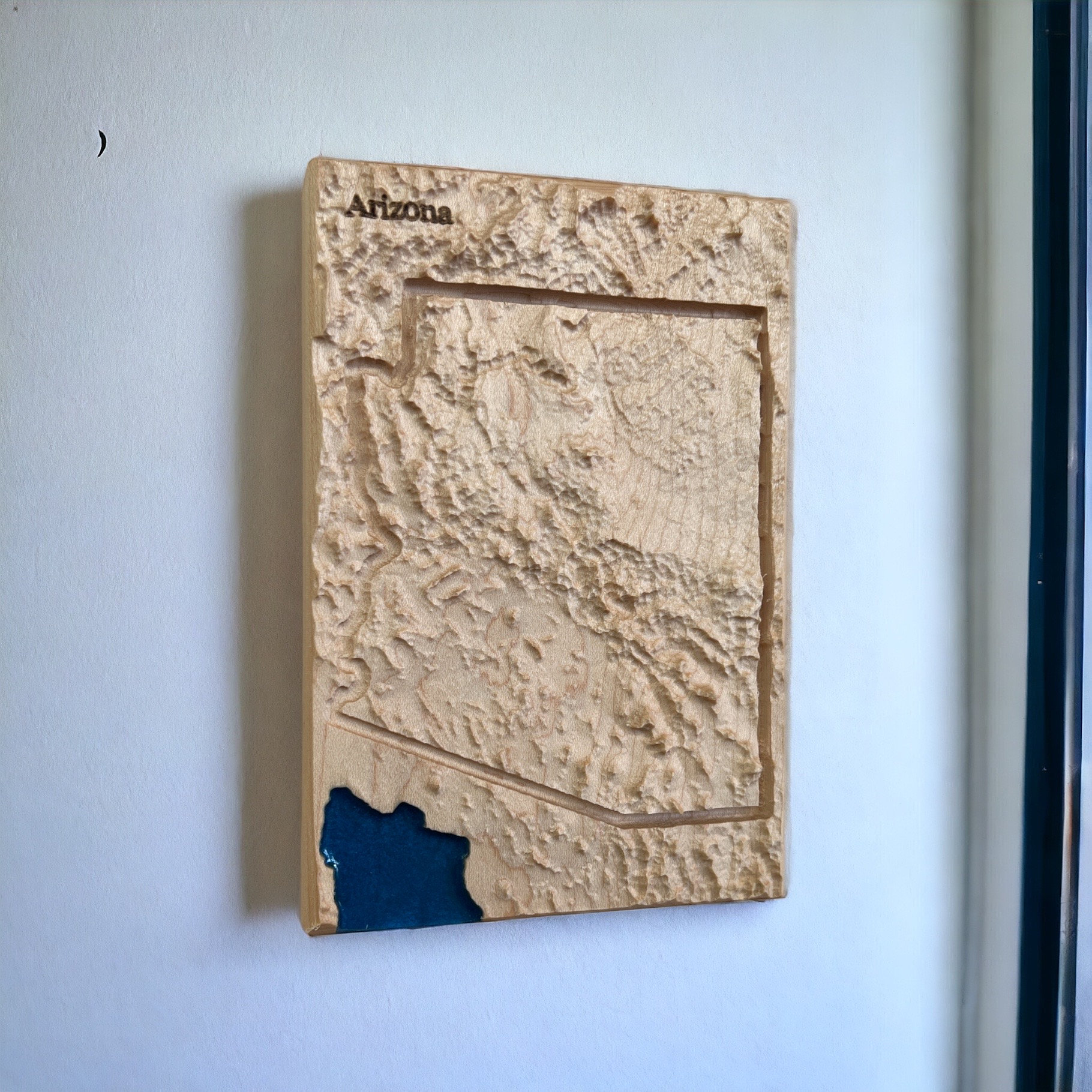 Arizona Wood Map | 3D Relief Map Decor | Unique Wedding Birthday ...
