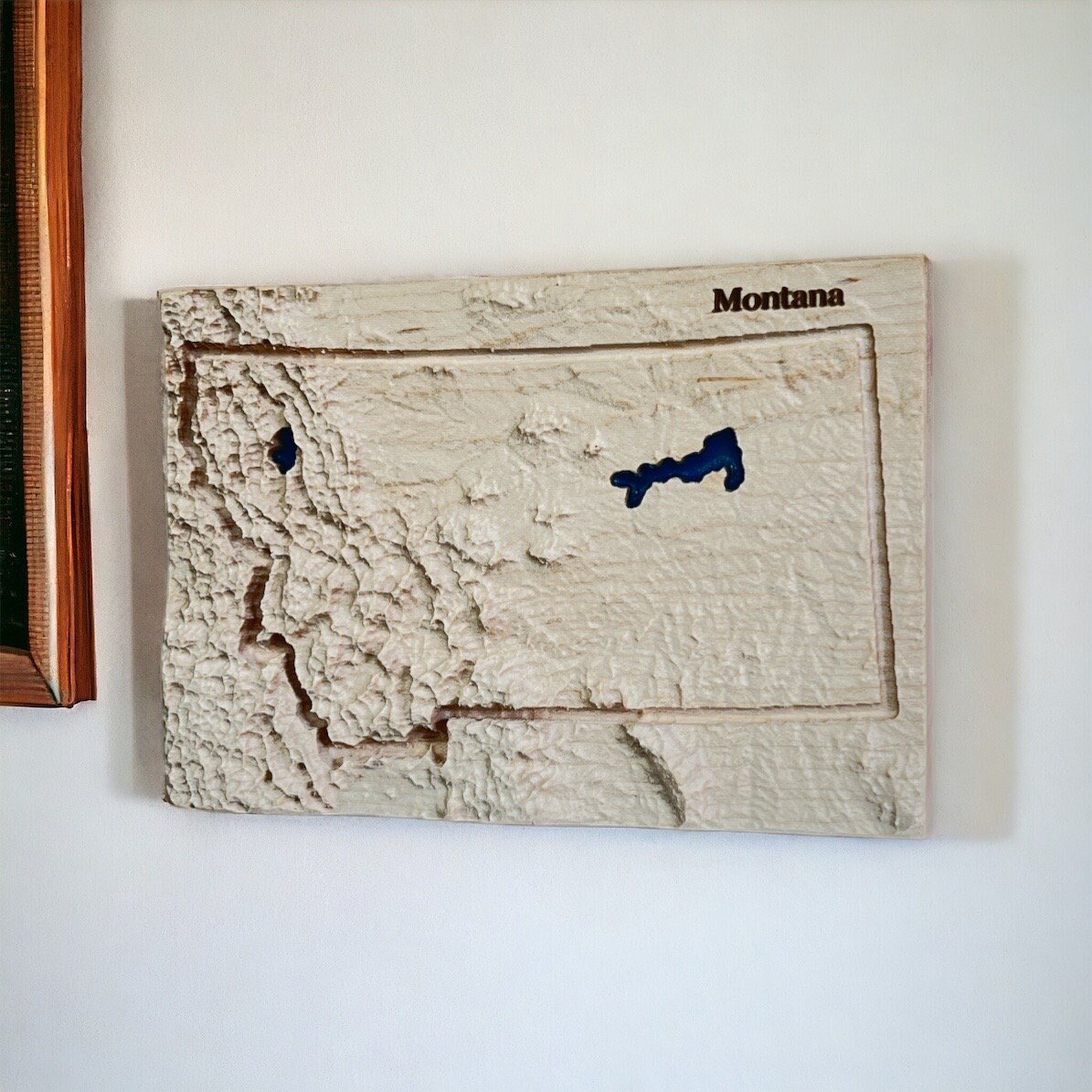 Montana Wood Map | 3D Relief Map Decor | Unique Wedding Birthday ...