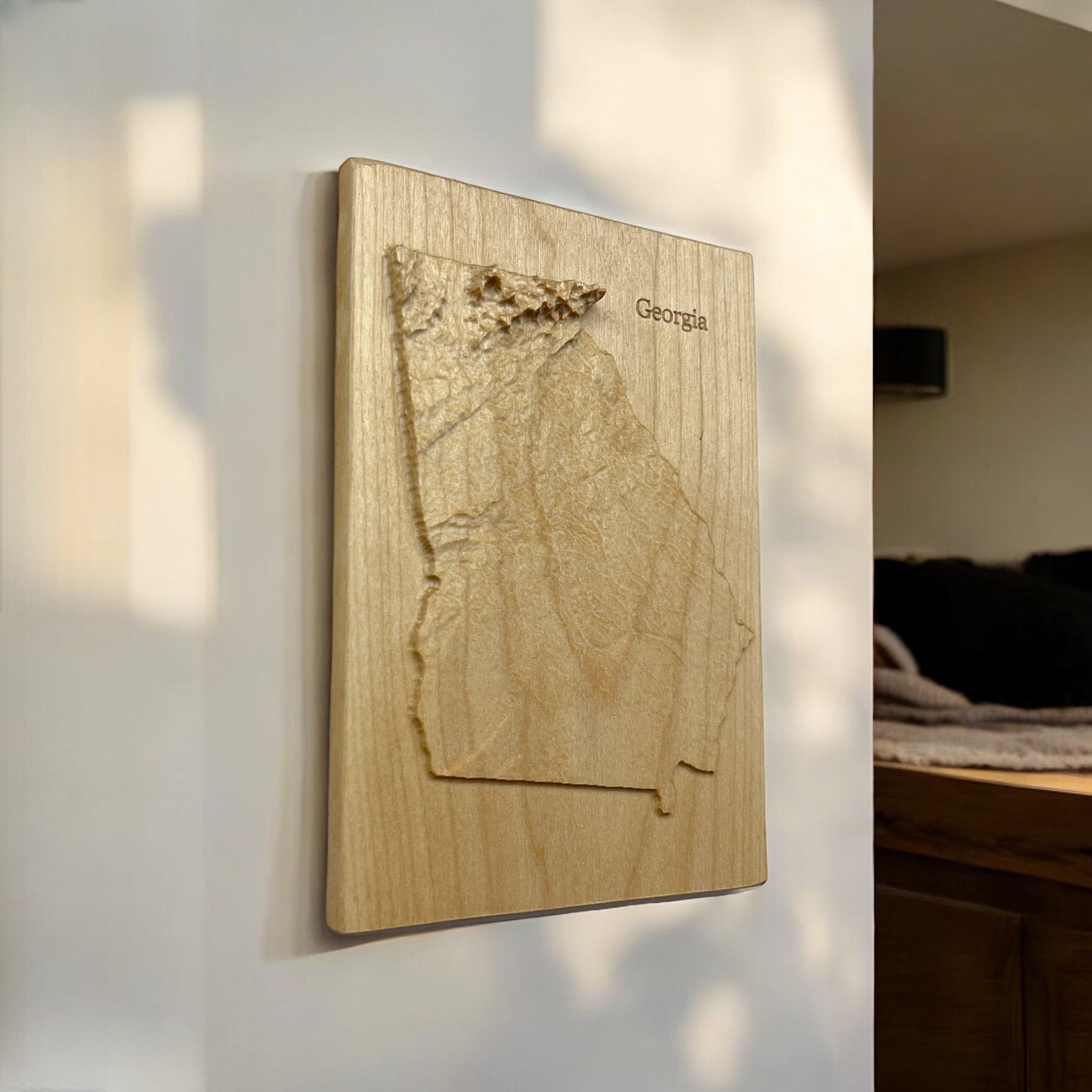 Georgia Topographic Map Treeline Terrains 3D Relief State Map Georgia ...