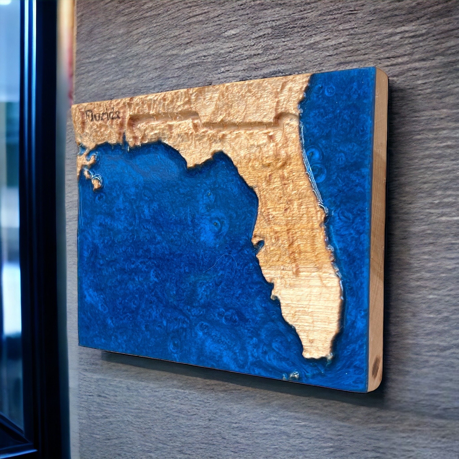 Florida Wall Decor 3D Relief Map Unique Wedding Birthday Housewarming ...