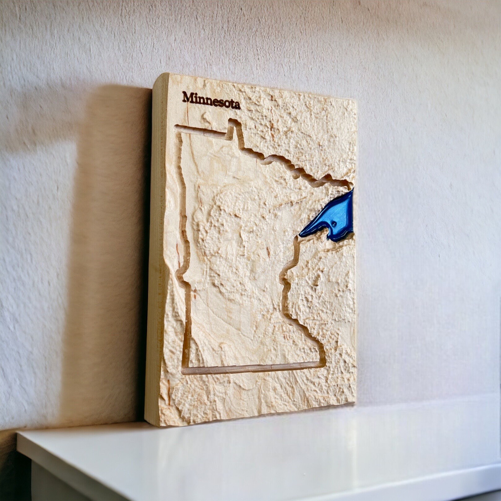 Minnesota Wood Map 3D Relief Map Decor Unique Wedding Birthday ...