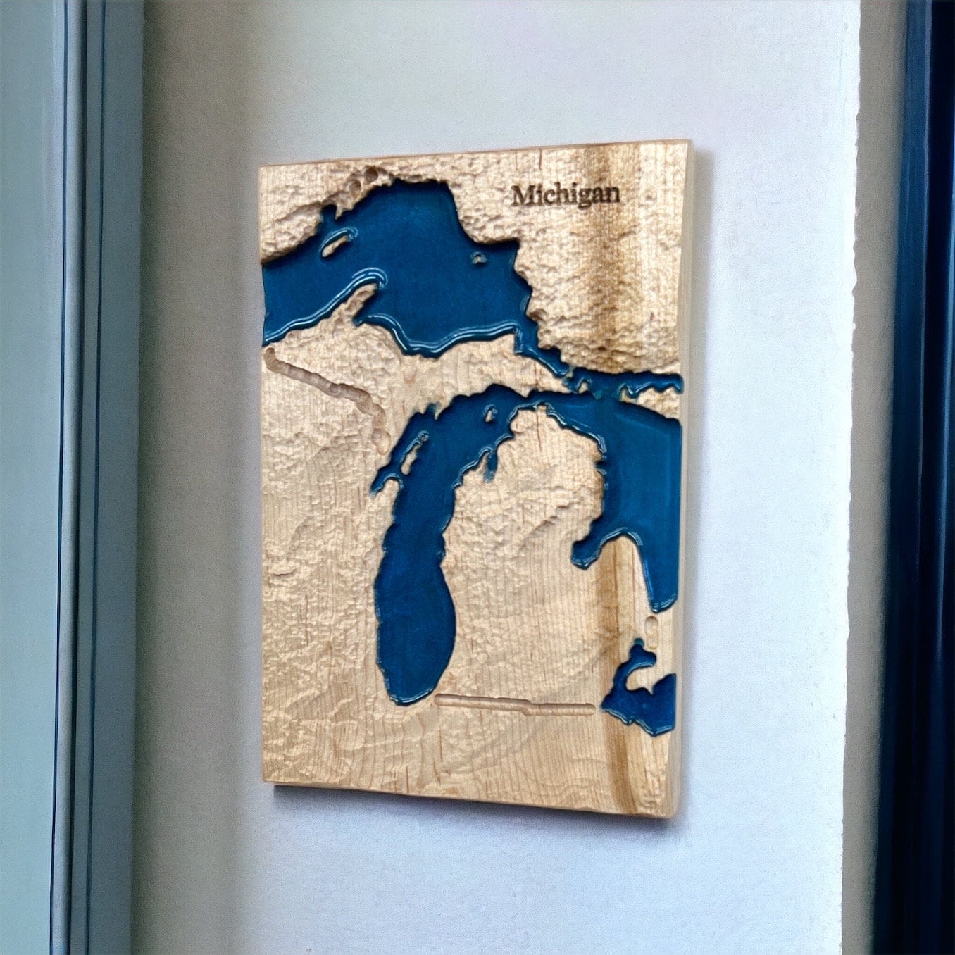 Michigan Wood Map | 3D Relief Map Decor | Unique Wedding Birthday ...