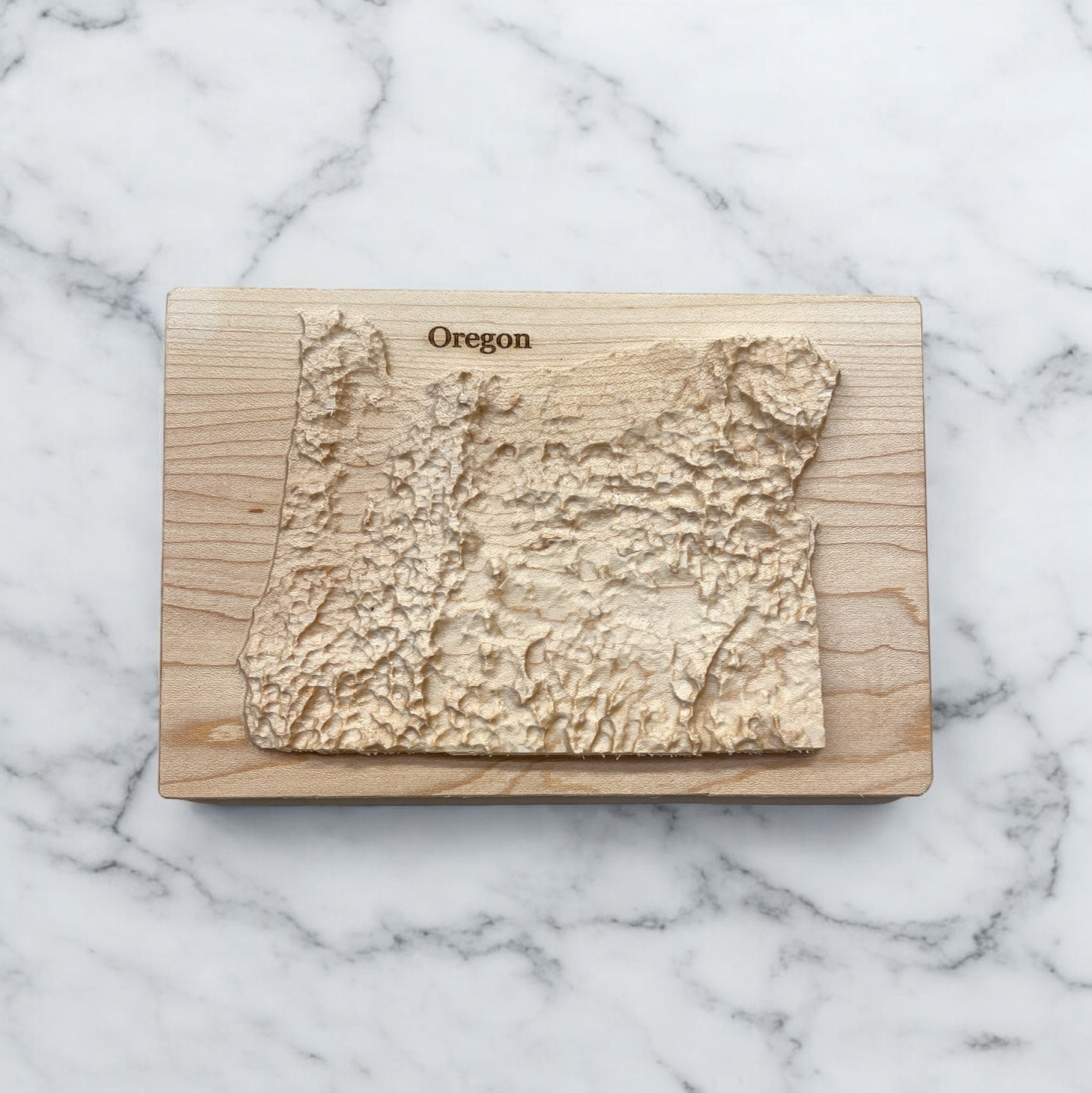 Oregon Map Wood Carved Relief Map 3D Topographic Wooden Map Unique ...