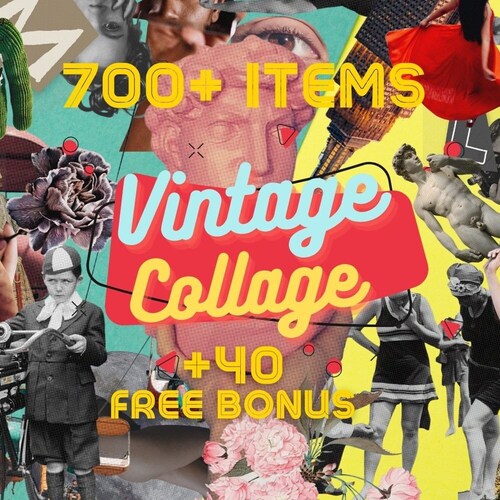 Vintage Collage Kit Collage Cut-outs Magazine Cut Outs - Etsy