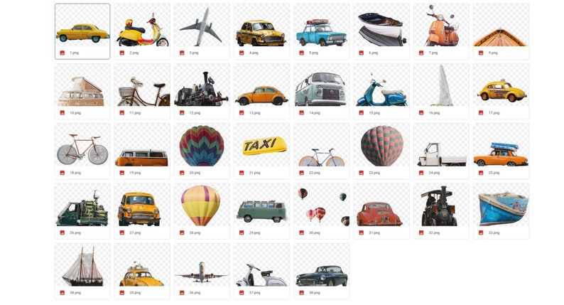 Vintage Collage Vehicles, Collage Cut-outs, Magazine Cut Outs, Collage ...