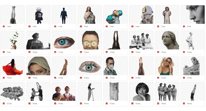 Vintage Collage People Kit, Collage Cut-outs, Magazine Cut Outs - Etsy