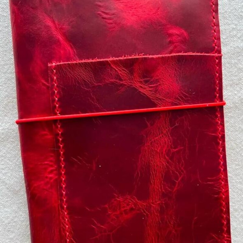 Red Leather Journal - Etsy