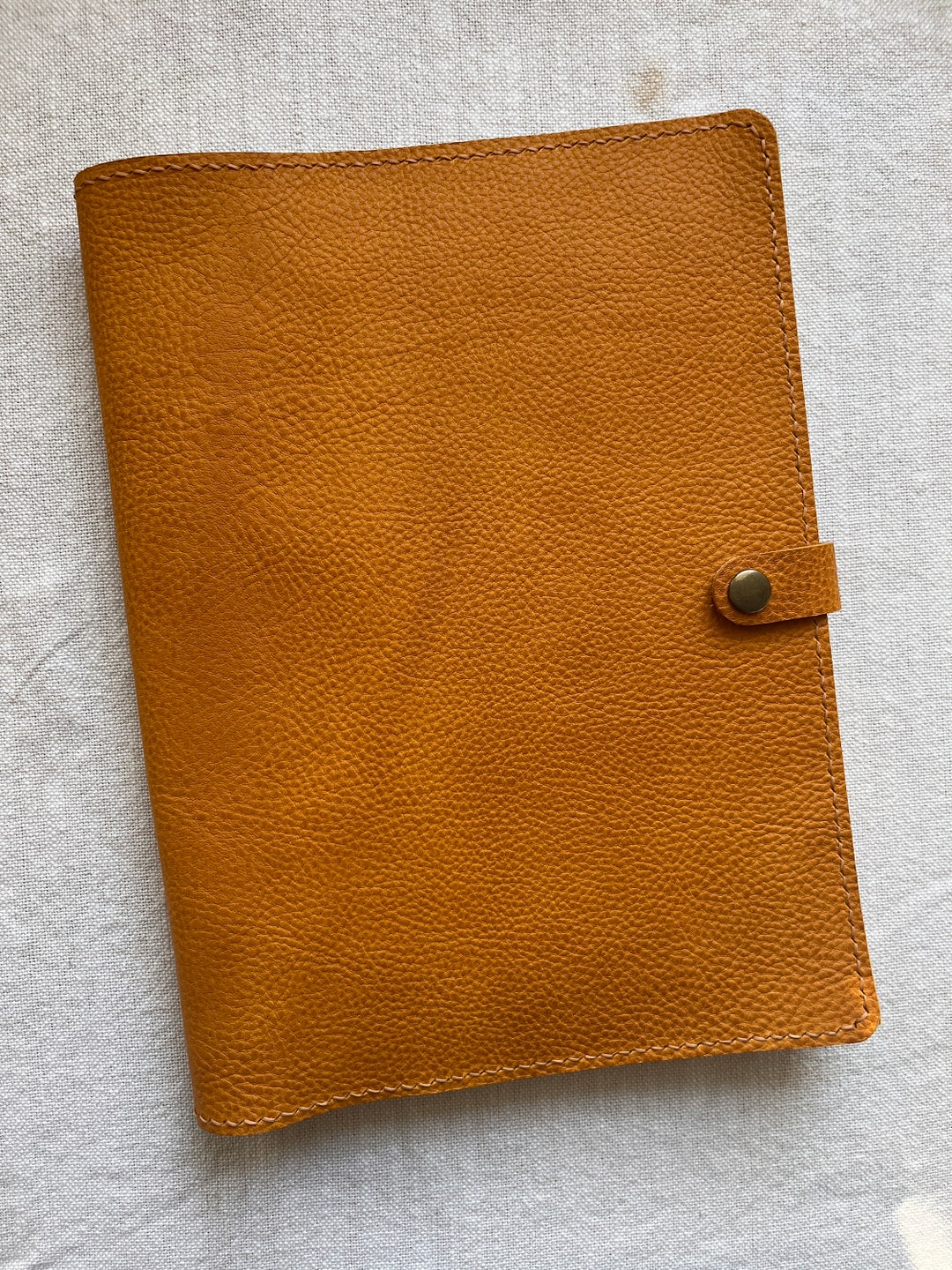 B5 Leather Folio, Pebbled Yellow - Etsy
