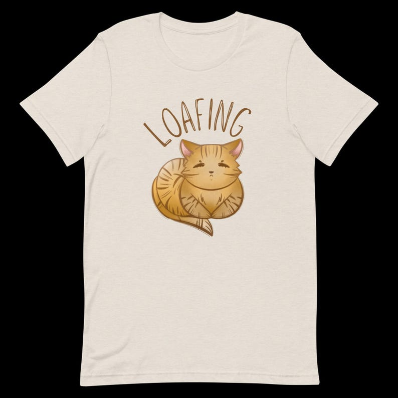 Loafing Cat T-shirt – Orange Tabby Design, Comfy Unisex Tee - Etsy