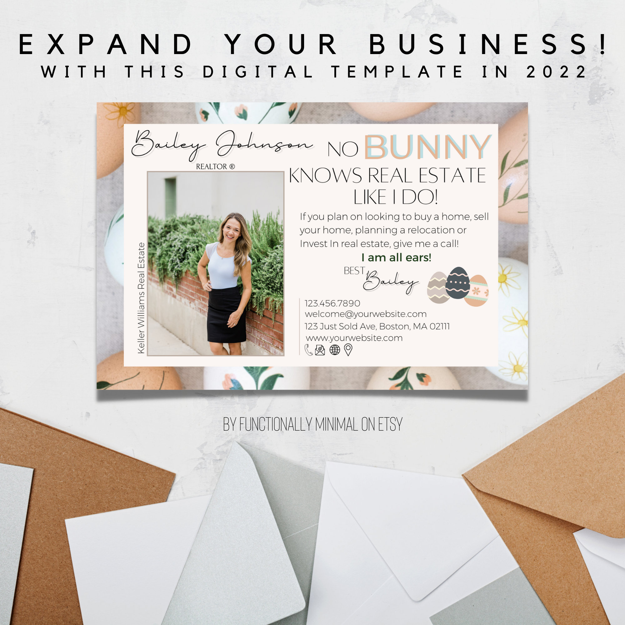 Easter Spring Modern Real Estate Mailer Realtor Introduction - Etsy
