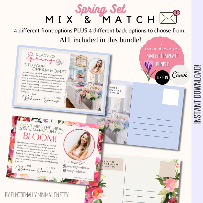 Spring Modern Real Estate Mailer Vol 2 Realtor Introduction - Etsy Canada