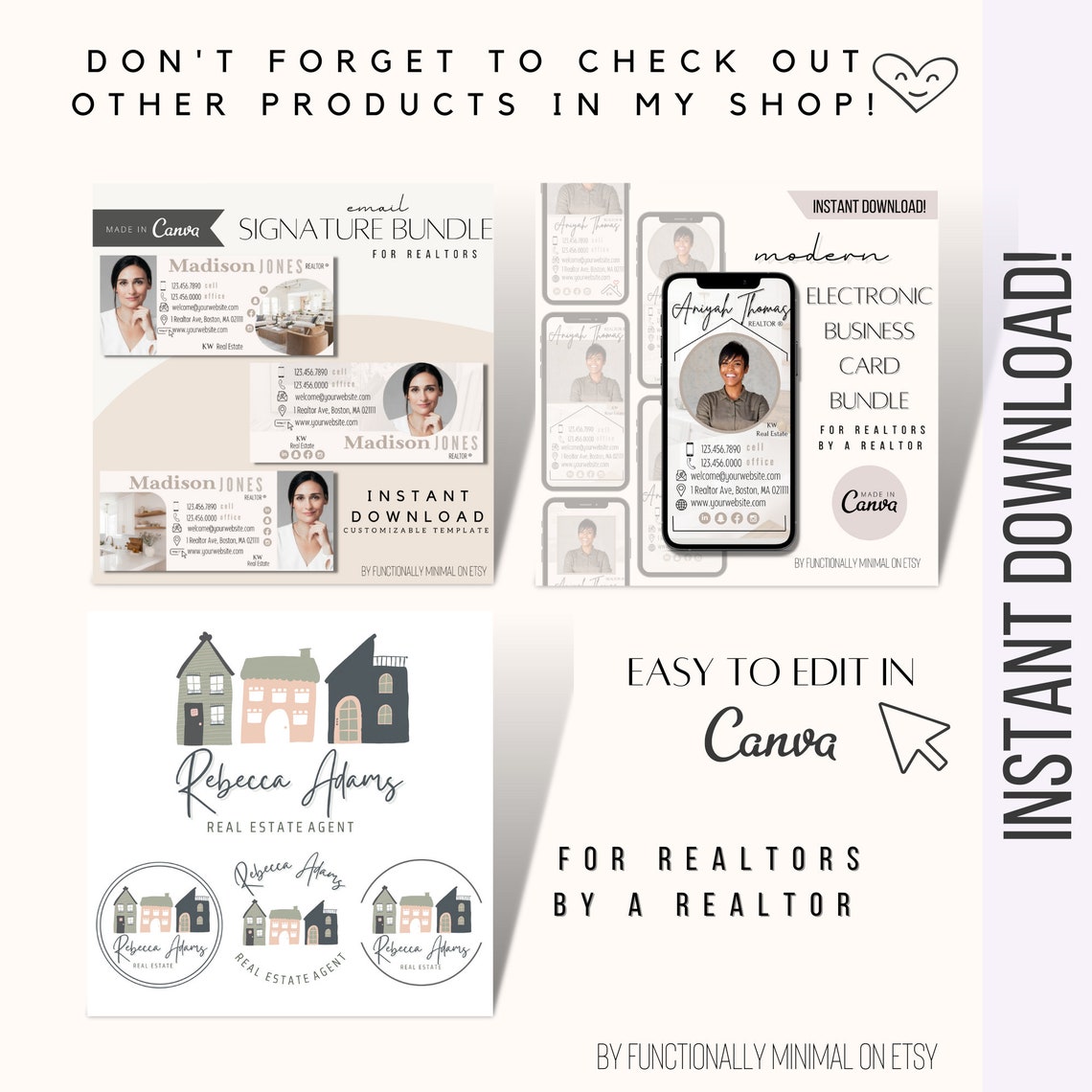 Spring Modern Real Estate Mailer Vol 2 Realtor Introduction - Etsy Canada