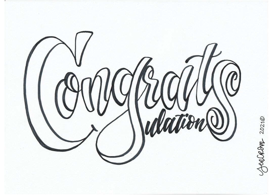 Congratulations Card, Downloadable, Printable 5x7 - Etsy
