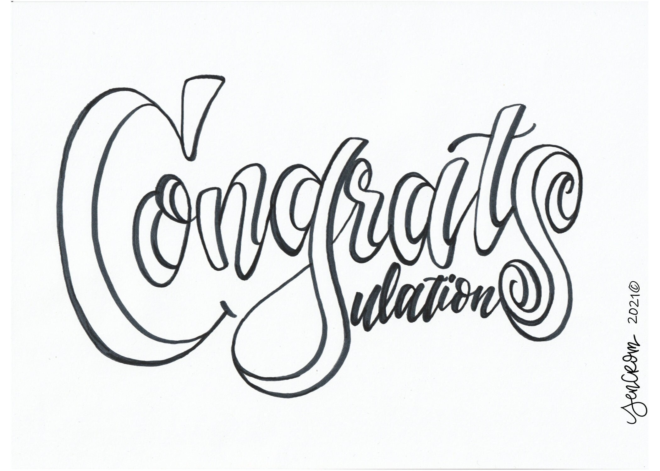 Congratulations Card, Downloadable, Printable 5x7 - Etsy