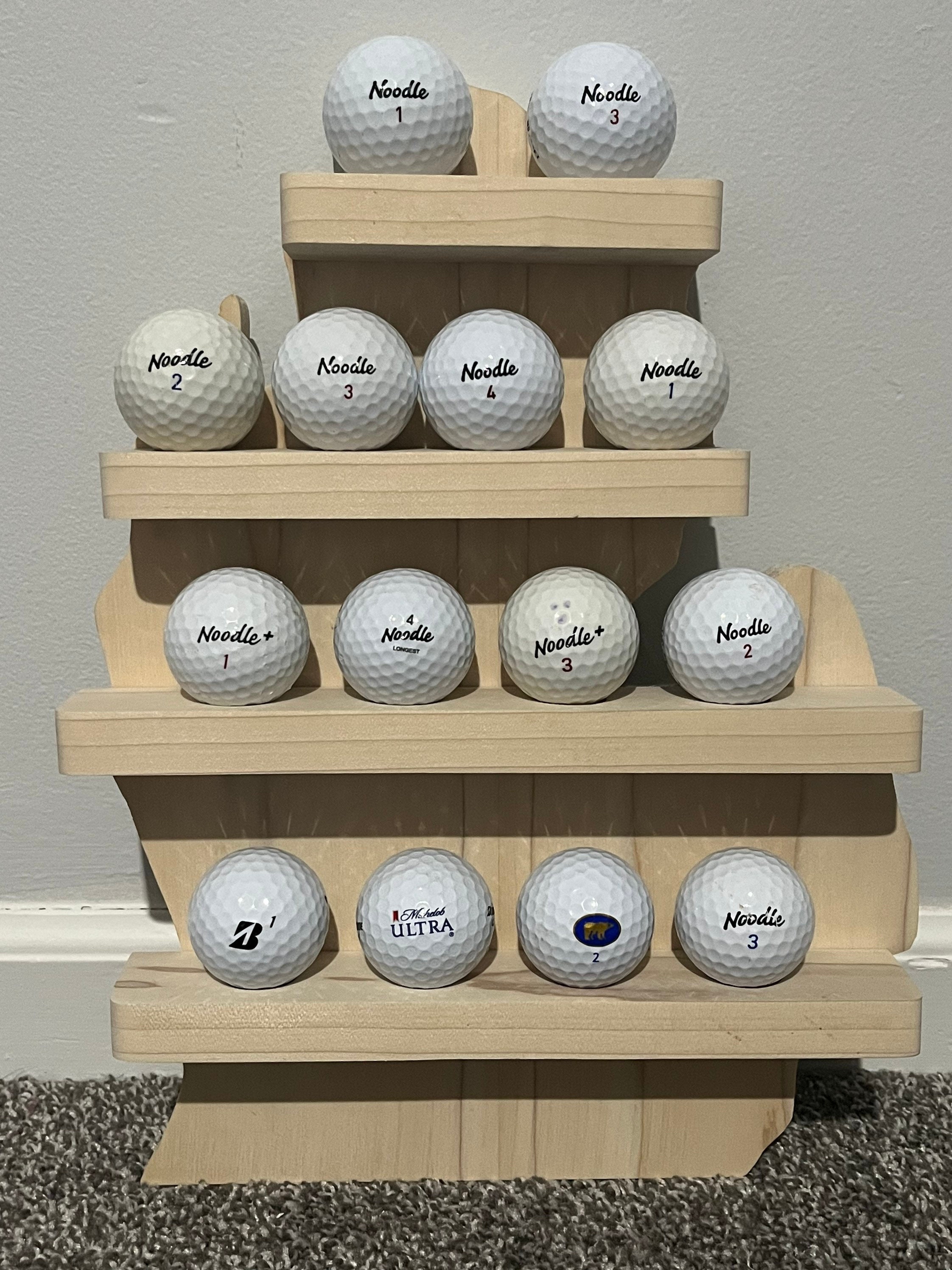 Handmade Custom Golf Ball Display Holds up to 15 Display Golf Balls - Etsy