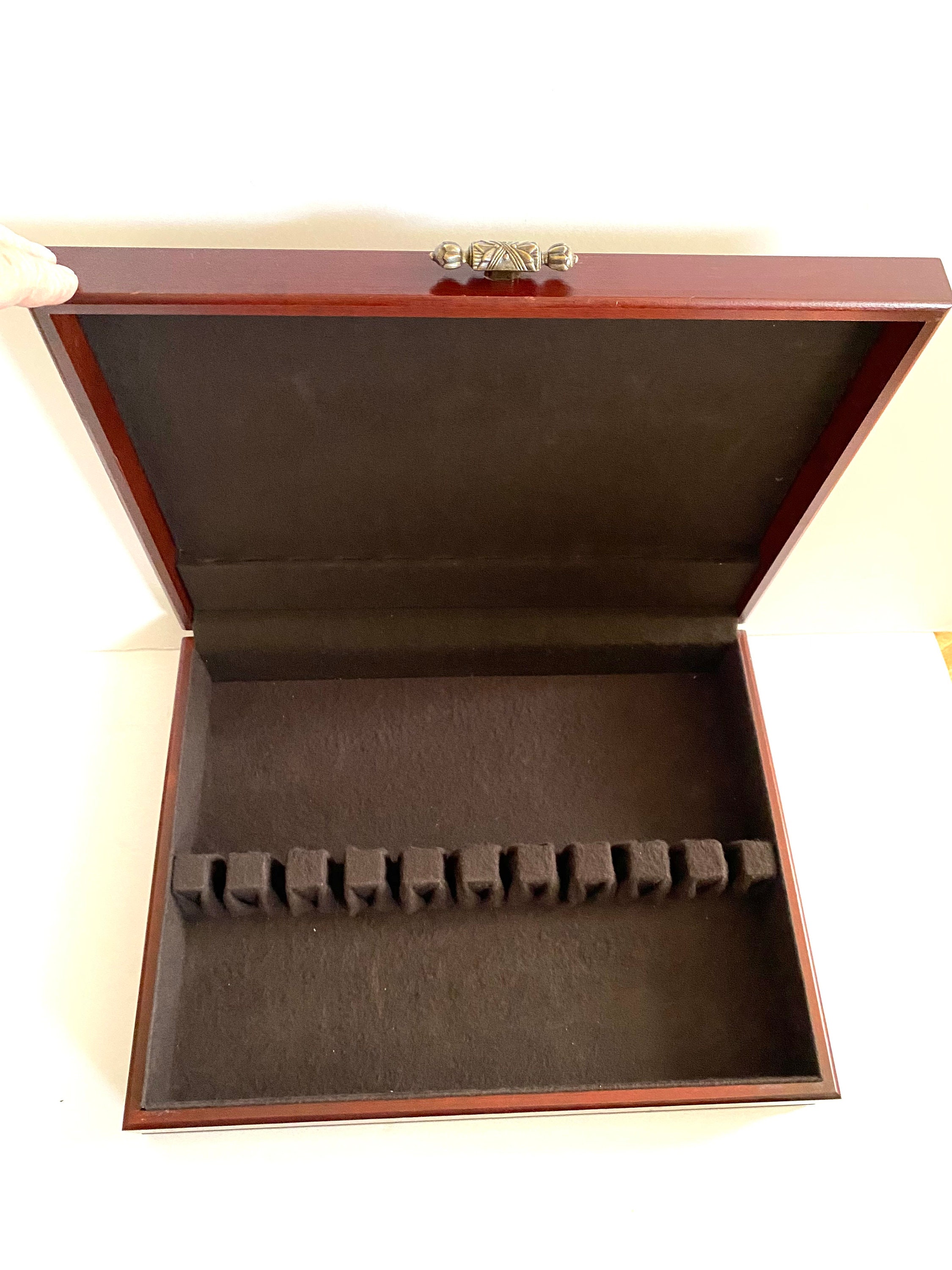 Vintage Mahogany Flatware Chest - Etsy