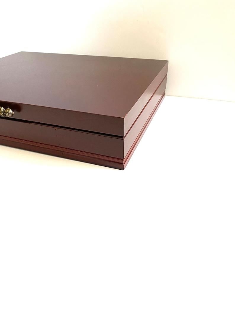 Vintage Mahogany Flatware Chest - Etsy