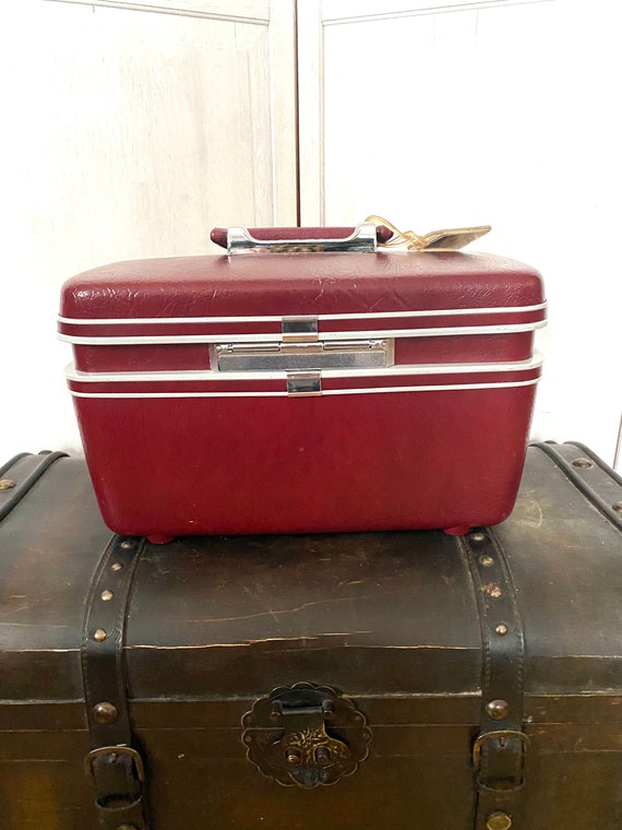 Samsonite Profile Burgundy Train Case with Key, Tray … - Gem