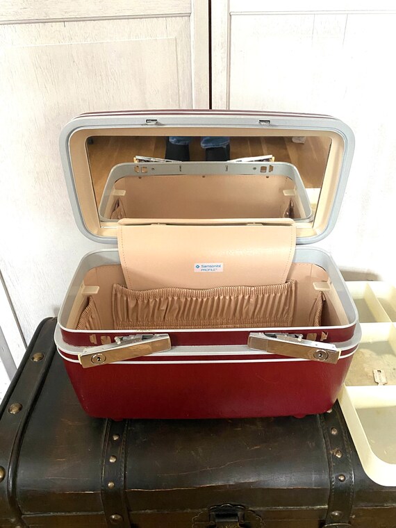 Samsonite Profile Burgundy Train Case with Key, Tray … - Gem