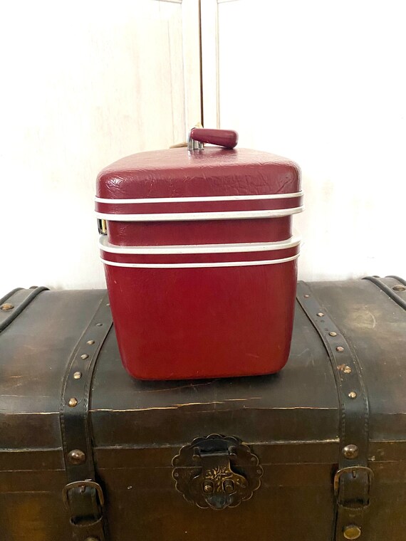 Samsonite Profile Burgundy Train Case with Key, Tray … - Gem