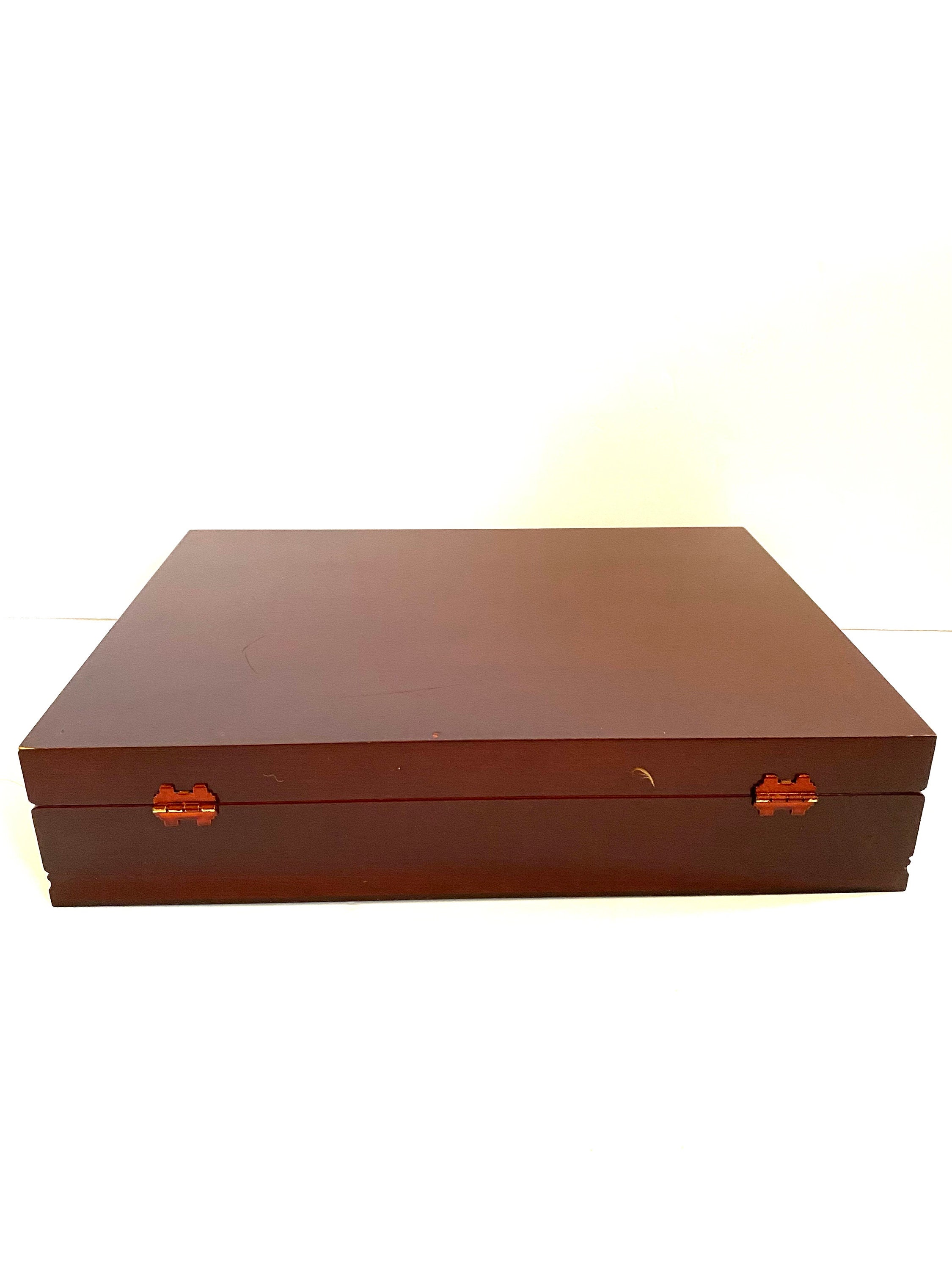 Vintage Mahogany Flatware Chest - Etsy
