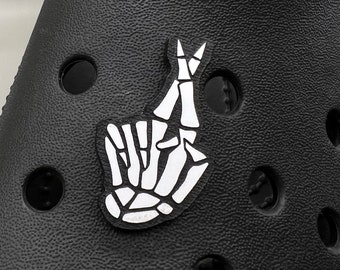 Skeleton Heart Hands Clog Charm Croc Jibbitz Bones Love White With ...