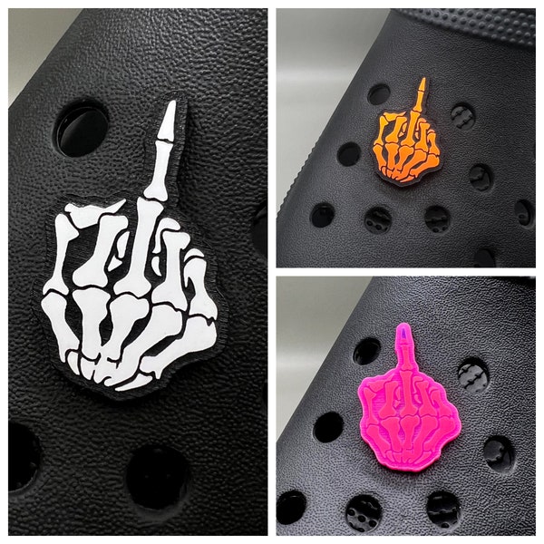 Middle Finger Croc Charm - Etsy