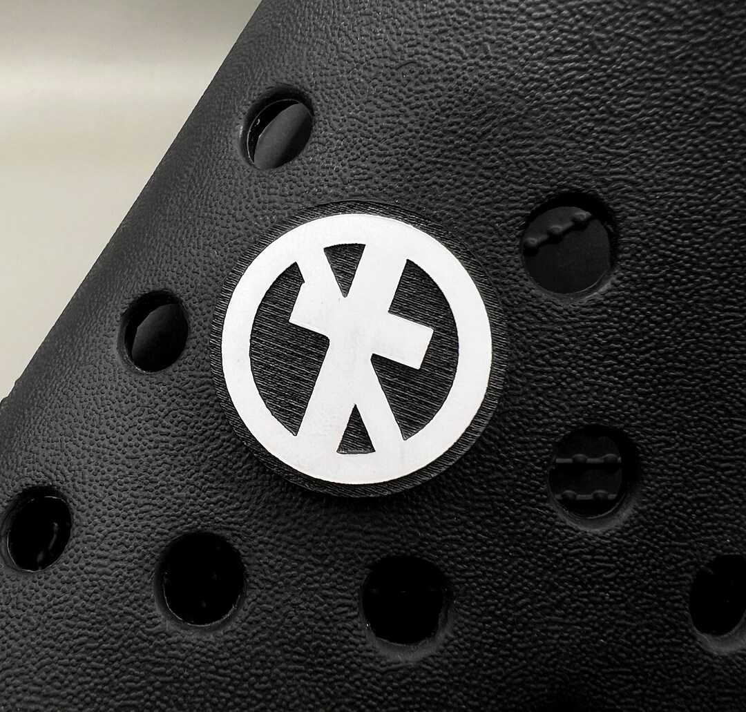 Bad Religion Crossbuster Band Logo Clog Charm Croc White With Black ...