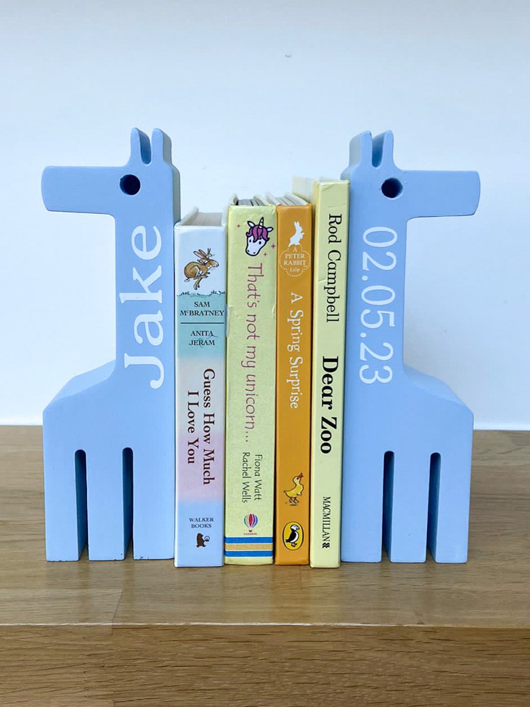 Personalised Concrete Giraffe Bookends Childrens Bookends Nursery Decor ...