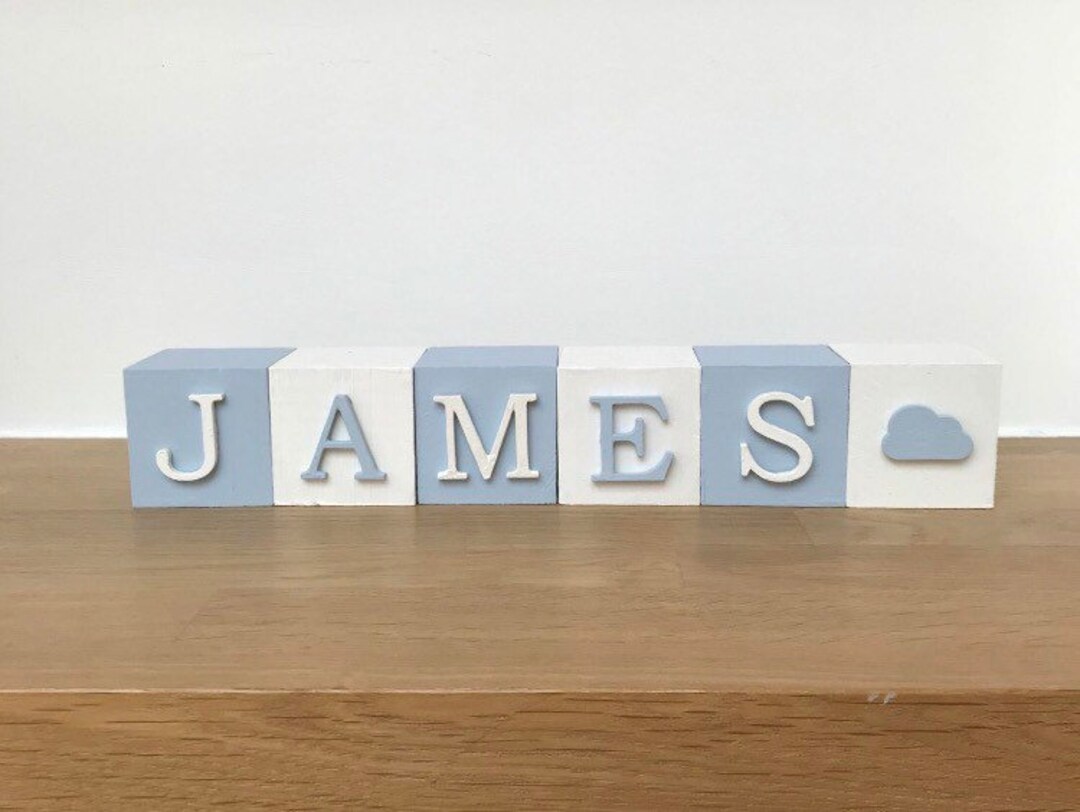 Personalised Wooden Baby Name Blocks, Personalised Baby Gift, New Baby ...