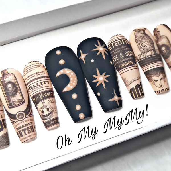 Press on Nails Halloween - Etsy