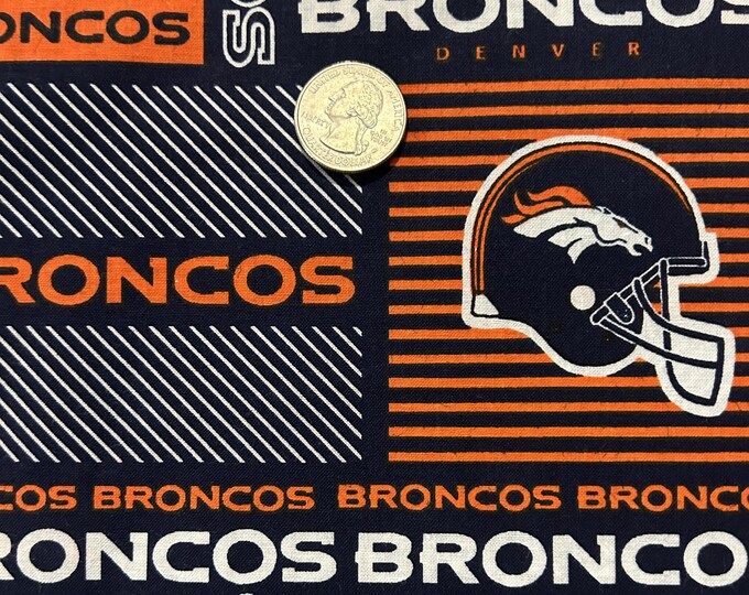 Denver Broncos NFL 100% Cotton Fabric Free Shipping - Etsy