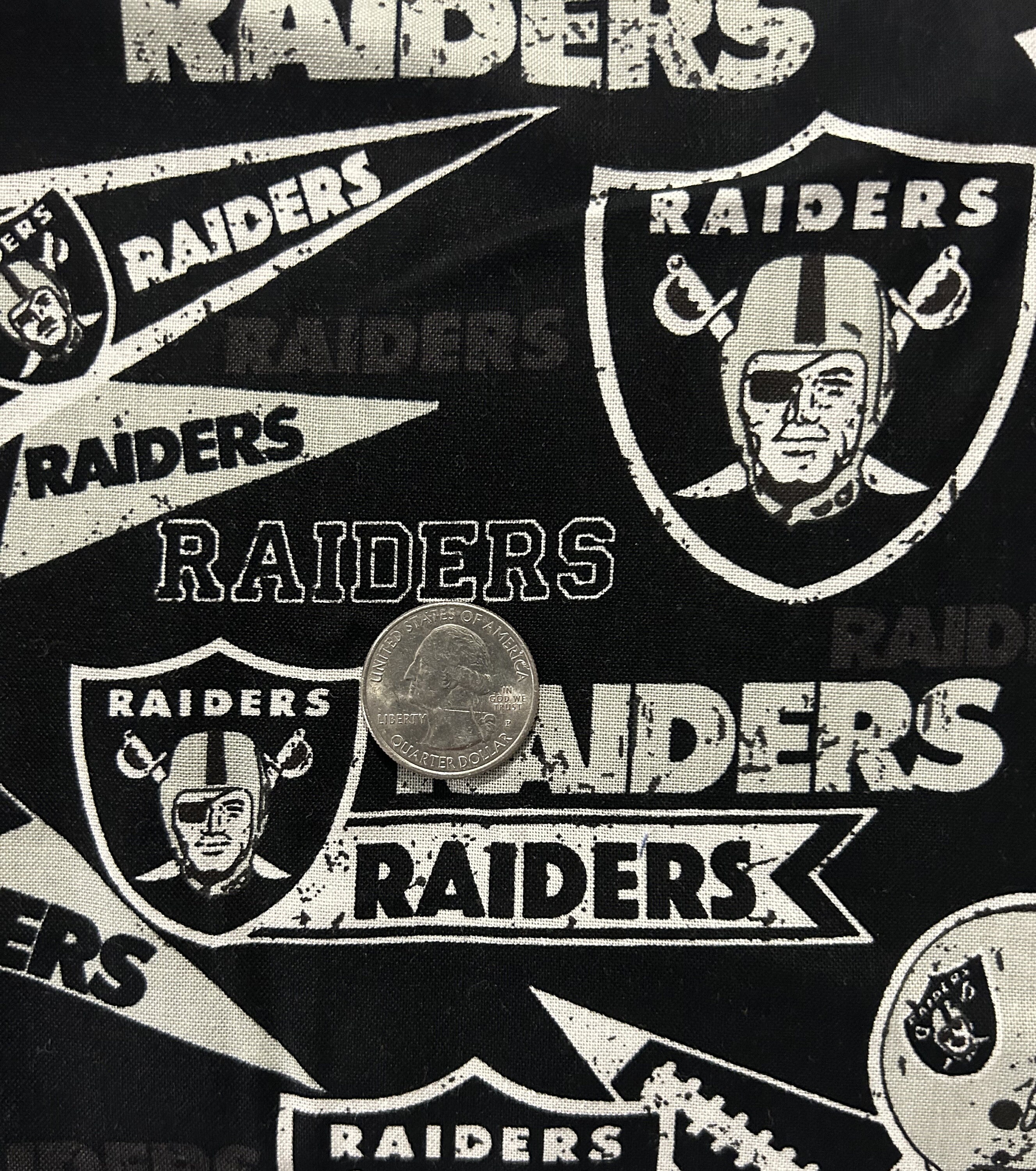 Las Vegas Raiders NFL 100% Cotton Fabric Free Shipping - Etsy